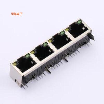 RC00543 -[1*4 带灯无弹 黄绿插件以太网(RJ45 RJ11)