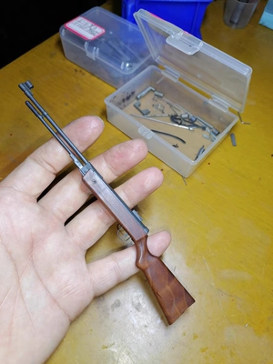 现货1/6兵人模型东铭金属全分解手办工艺品中国高压气枪 金属实木