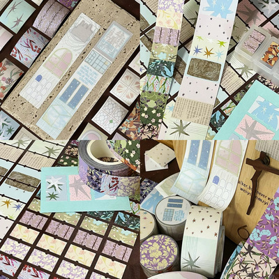 眼泪窃贼可书写胶带花标本集冷却星梦在窗外盐系手帐拼贴素材索引