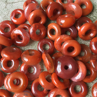 南红玛瑙9mm左右小环火焰纹玉石