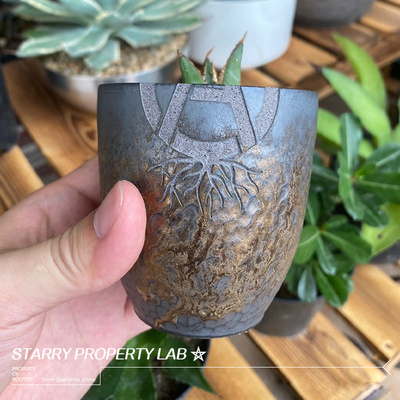 SRL潮流植本钵陶瓷鎏金复古