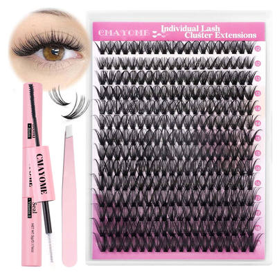 40D12-18mm thick curled D-curved false eyelashes假睫毛套装
