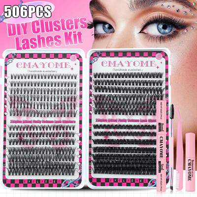 506 naturally dense D-curve segmented false eyelash set睫毛