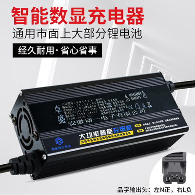 18串聚合物铝壳充电机75.6v锂电电瓶充电器75.6V8A10A5A快充外卖