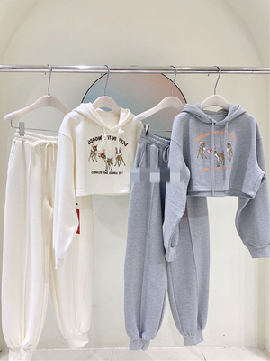 网红炸街卫衣小个子运动服套装女