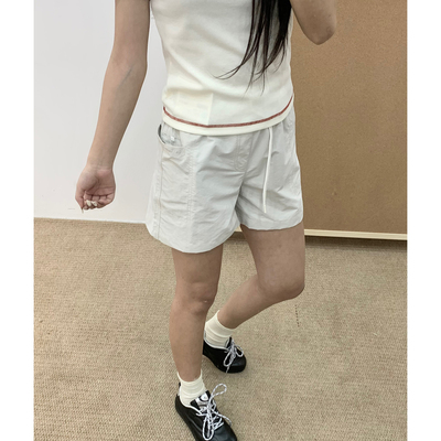 夏季薄款松紧腰女工装短裤