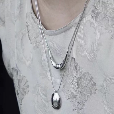 aboab同款简约笑脸吊坠项链