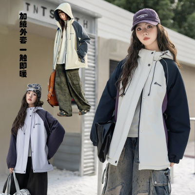 骄骄虎女童冬款加绒加厚棉服
