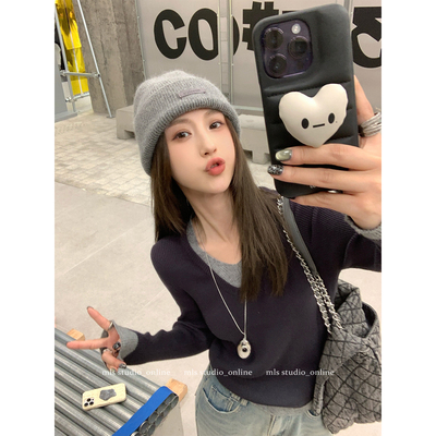 MLS氧气欧尼假两件针织衫