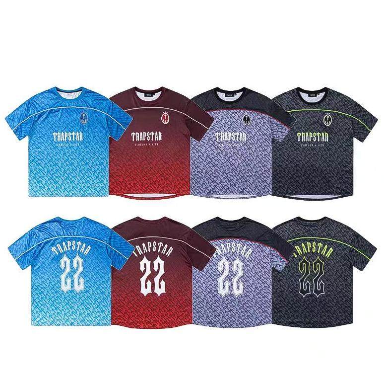Trapstar Monogram Football Jersey夏季宽松休闲速干打底短袖T恤_虎窝淘