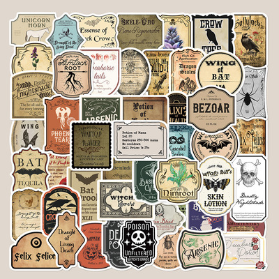 50张PotionLabel贴纸药水标签