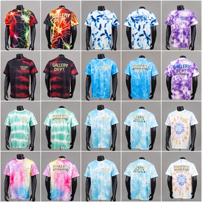 Gallery欧美潮牌Dept夏季复古新款扎染印花休闲宽松圆领T恤短袖