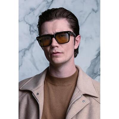 Jacques Marie Mage Torino墨镜太阳眼镜52 20黑色Thick方形框架