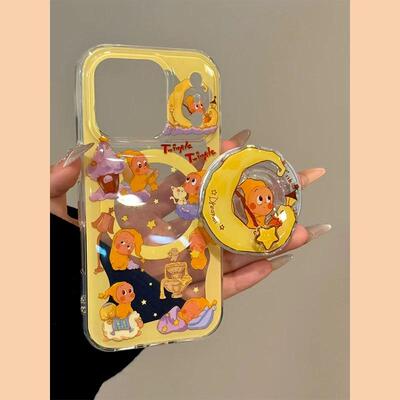 适用meizu18pro魅族21note无界版9卡通围边月亮船星星人6plus/T谷歌20磁吸支架17全包X传音tecno女INFINIXHOT