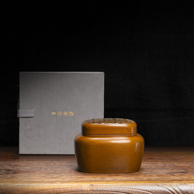 庆松堂苏工铜炉名家胡庆松制方形手炉紫铜复古炉收藏把玩室内熏香