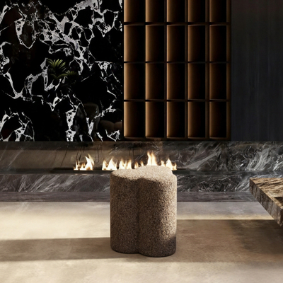 曲美家居实木意式轻奢风软包凳