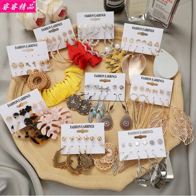 欧美大气新款复古流苏耳环亚克力