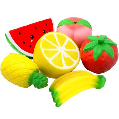 Avocado Squishy Fruit Package Peach Watermelon Banana Cake S