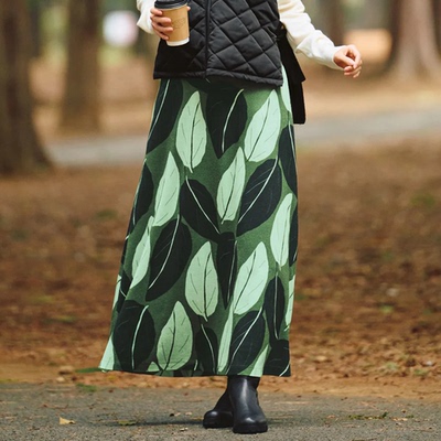 DAMAcollection树叶半身裙长裙