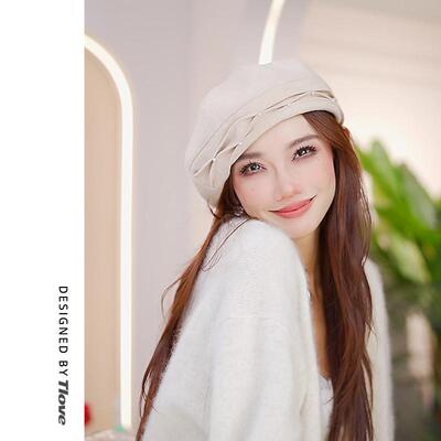 画家帽子2024新款韩版秋冬