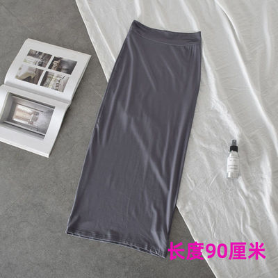 性感女人味复古直筒裙舒适弹力修身女式过膝显瘦包臀裙中长半身裙