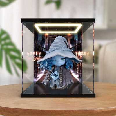 适用 GSC 粘土人 艾尔登法环 拉妮 手办亚克力灯光高清防尘收纳盒