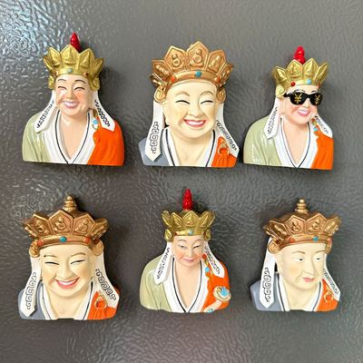 景德镇文创个性搞怪无语菩萨笑脸佛鸡哔你冰箱贴博物馆游纪念磁贴