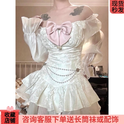 高级设计感小众甜欲长袖裙子