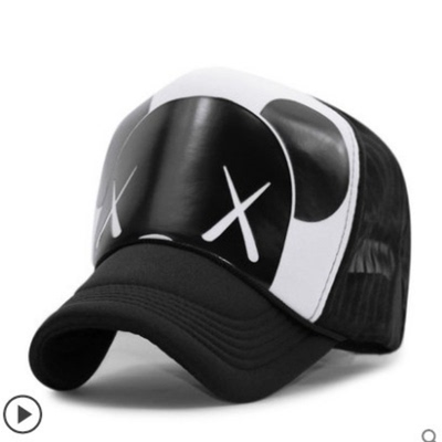 欧美嘻哈街头潮流Kaws卡车司机帽男女夏季防晒遮阳帽网眼棒球帽