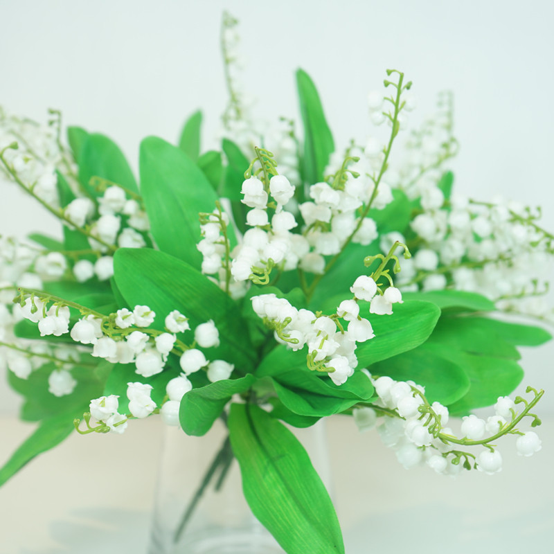 北欧清新仿真花铃兰花束客厅餐厅桌面装饰花艺新娘手捧花插花配花