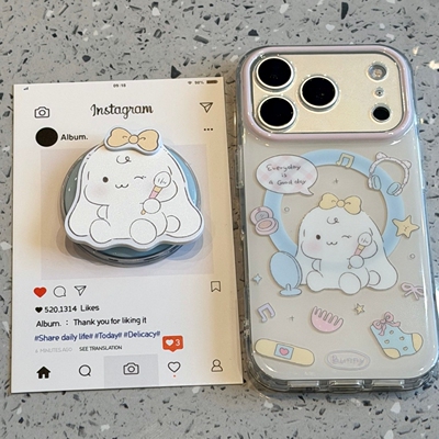 拿化妆刷兔子磁吸支架适用oppo realme NEO8/GT7真我13/GT2大师探索GT8pro/neo6se手机壳16PRO+14可爱V70/V50