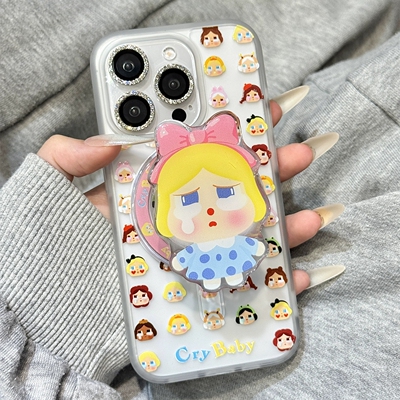 趣味百变哭娃磁吸支架适用努比亚Z60pro手机壳Z70 ULTRA/Z50/Z40Spro/ZTE-A51可爱Z11趣味MAX红魔10pro+小众