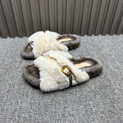 软底毛绒保暖舒适仙女风拖鞋