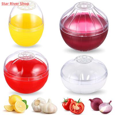 Reusable Food Saver Box Tomato Garlic Onion Lemon Keeper Ref