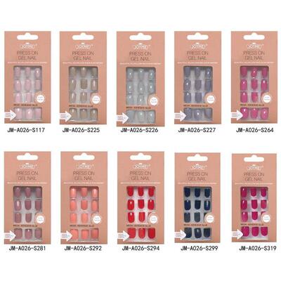 Nails Art Fake Nail Tips False Press on Coffin with Glue
