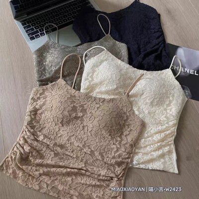 性感蕾丝美背打底背心