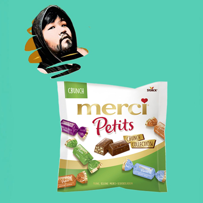 德国直邮【全场满300包邮】Merci精选脆片巧克力125g