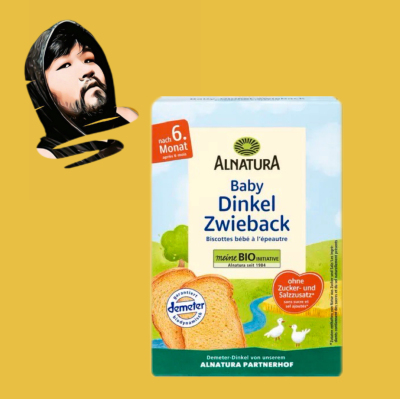 德国直邮全场300包邮alnatura6个月+有机demeter斯佩尔特馍干200g