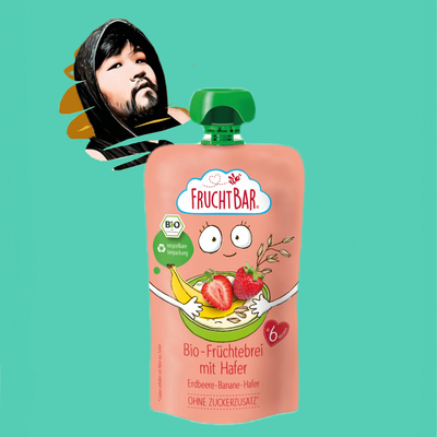 德国直邮【满300包邮】fruchtbar6个月+有机香蕉草莓燕麦果泥120g