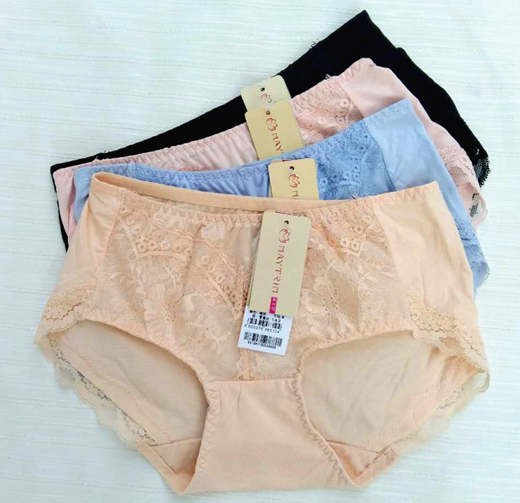 搭配新美婷内衣6310性感内裤蕾丝纯色简约提臀女中腰无痕三角裤头