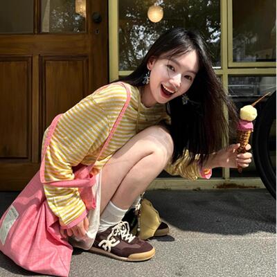 长袖t恤女初秋小众显白上衣ins