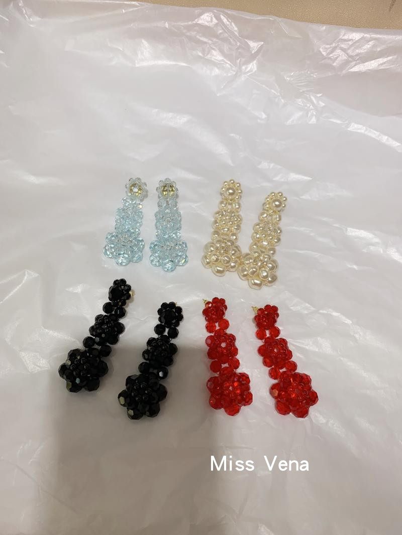 Simone roch*秋冬同款施家珍珠巴洛克异形花朵拼色水晶耳环耳钉a_虎窝淘