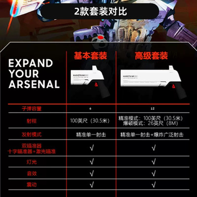 sharper image镭射对战玩具枪发射器男孩电动声光枪玩具生日礼物