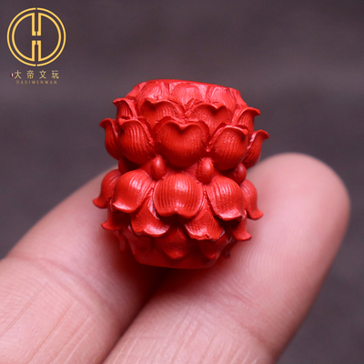 朱砂配件莲花并蒂莲隔珠背云散珠单珠diy手工手串手链配饰配件