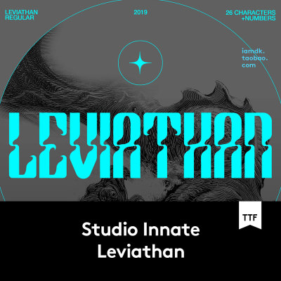 Leviathan 艺术抽象个性街头嘻哈酸性机能风PSAI英文字体安装包