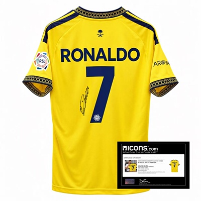 2627利雅得主场C罗 印签 签名球衣 nassr ronaldo icons