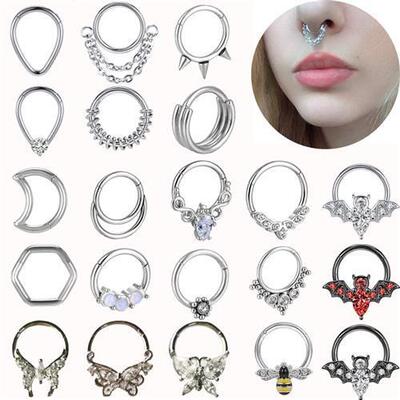 Butterfly Nose Piercing Ring Nase Septum Piercing Ring Titan