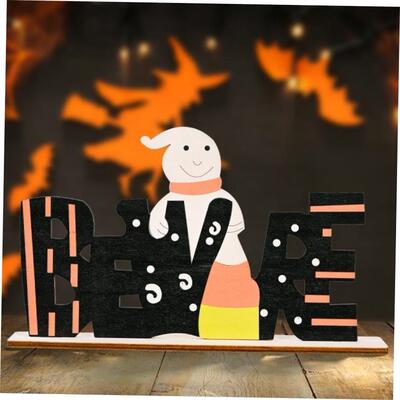 Halloween Wooden Letter Ornaments Non-Toxic Odorless