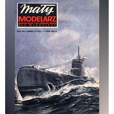 《Maly Modelarz》1970年2期 波兰ORP Orzel潜艇纸模型 DIY手工