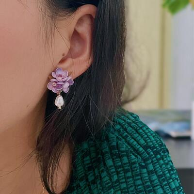 FANSEVENTY原创超仙花朵耳钉